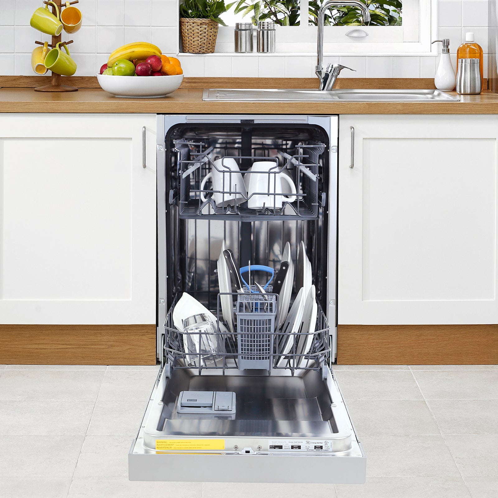 Avanti 18" Built In Dishwasher, in Stainless Steel (DWF18V3S)